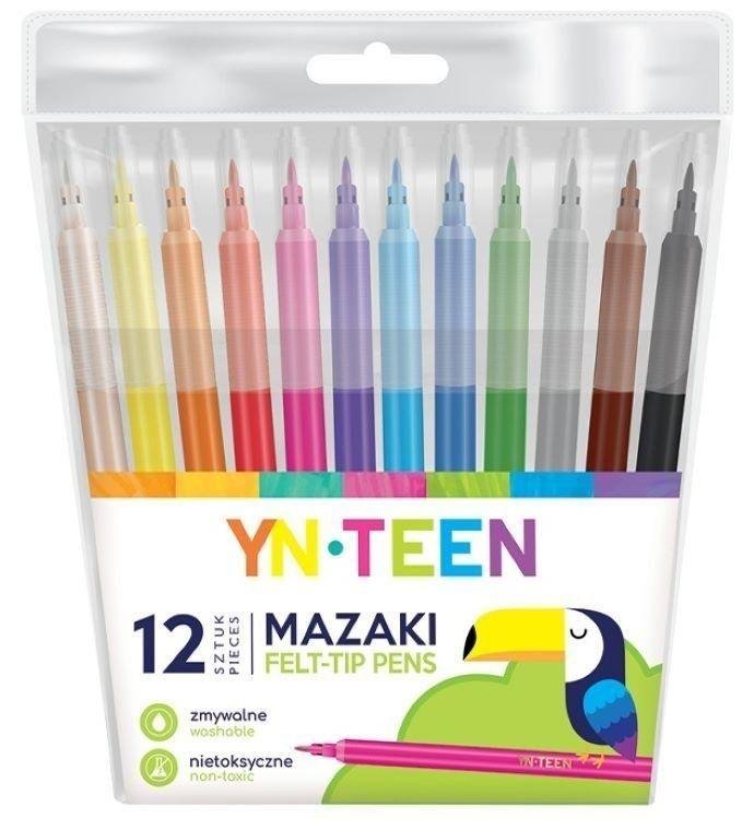 Mazaki 12 kolorów YN TEEN (5902277296320) - Interdruk | Sklep EMPIK.COM