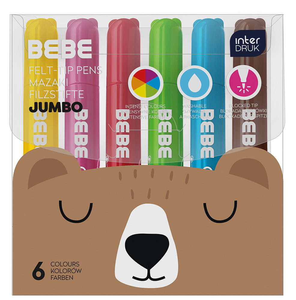 Mazaki jumbo 6 kolorów, BEBE Friends, Interdruk - Interdruk | Sklep ...