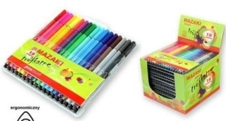 Mazaki trójkątne 18 kolorów - Inna marka | Sklep EMPIK.COM