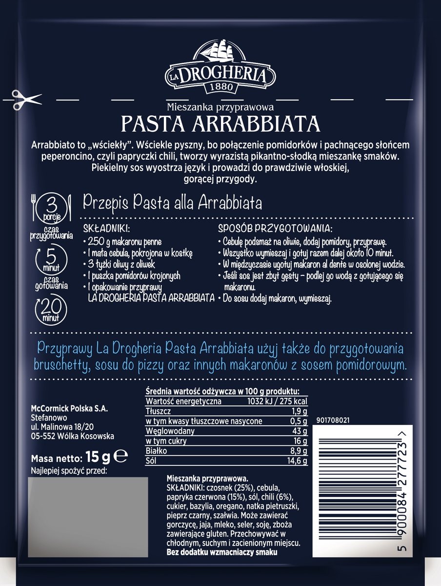 Mcc.Pasta Arrabbiata 15 G - inna (Inny) | Sklep EMPIK.COM