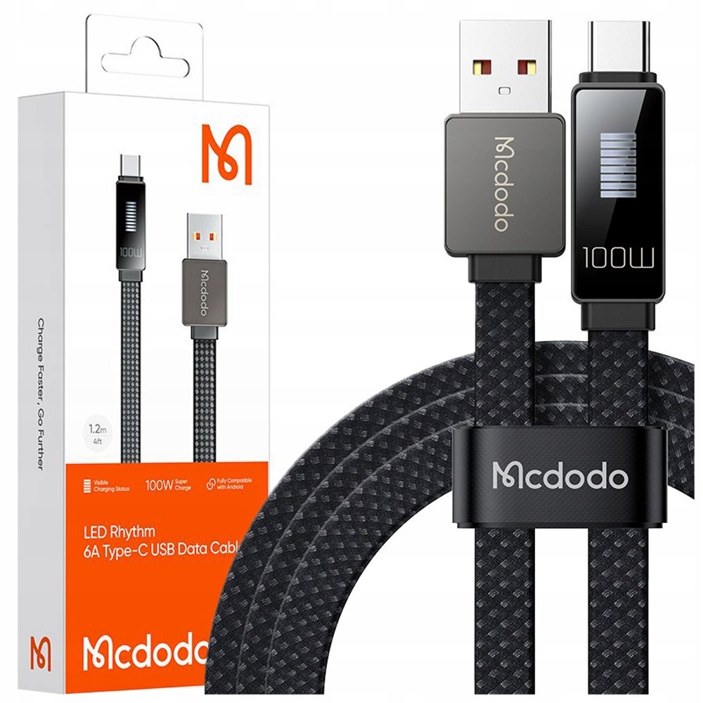 MCDODO KABEL USB-C SZYBKIE ŁADOWANIE DO SAMSUNG XIAOMI TYP C 6A 100W 1M LED - Mcdodo | Sklep ...