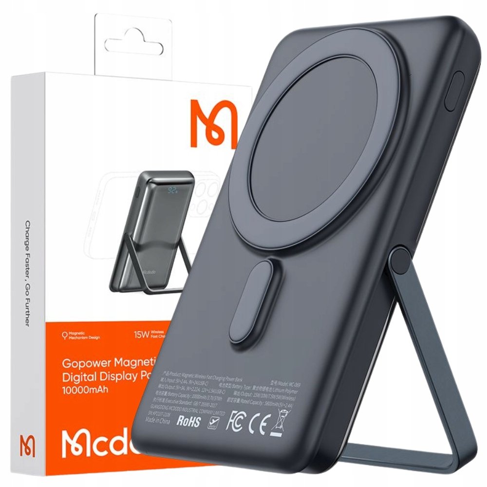 MCDODO POWERBANK INDUKCYJNY DO MAGSAFE 13 14 15 STOJAK BEZPRZEWODOWY ...