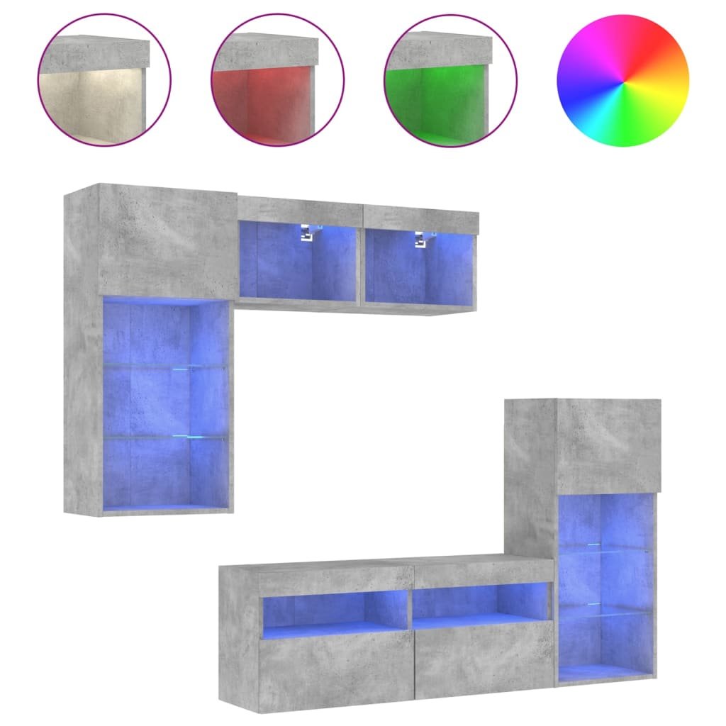 Meble telewizyjne ścienna szafka TV - szarość beto - Zakito | Sklep EMPIK.COM