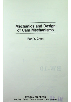 Mechanics And Design Of Cam Mechanisms - | Książka w Empik