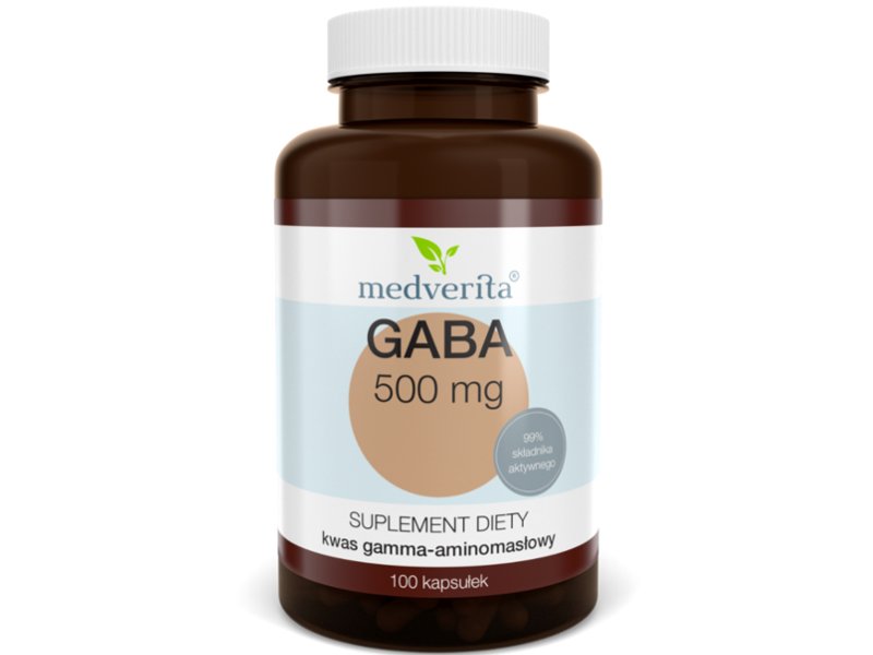 Medverita, Gaba, 500 mg, Suplement diety, 100 kaps. | Sklep EMPIK.COM