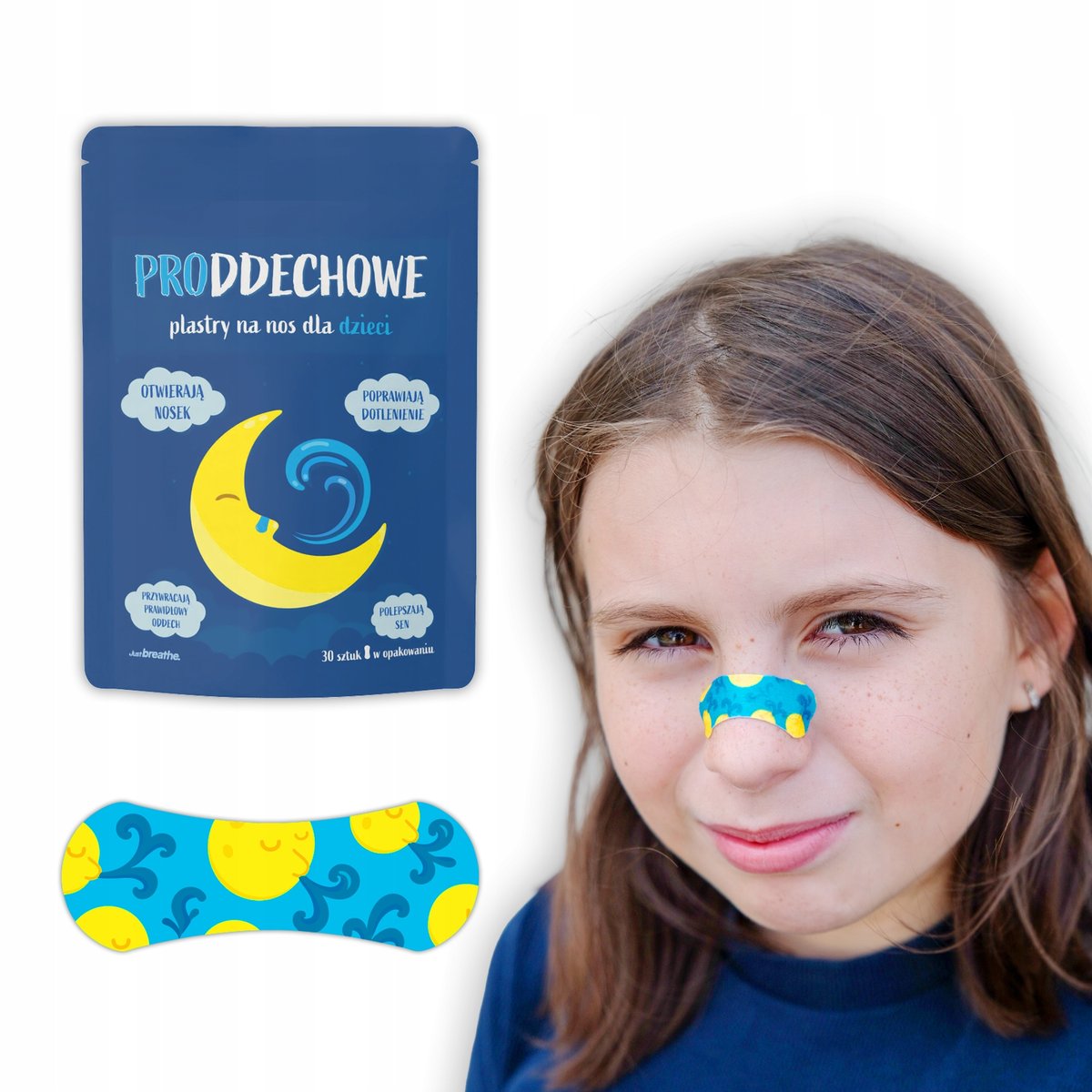 MEDYCZNE PLASTRY NA NOS DLA DZIECI JUST BREATHE NA CHRAPANIE SEN ...