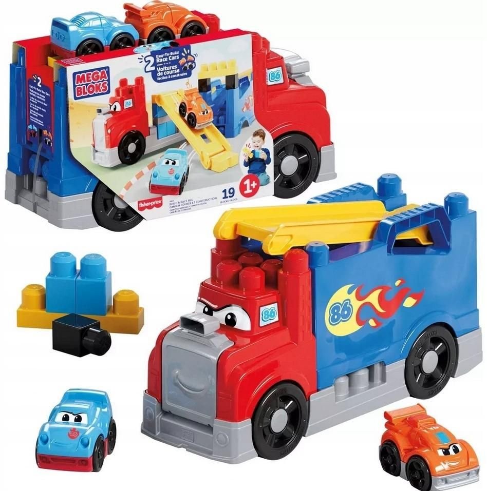 Mega Bloks Build&Rig Race Ciężarówka + autka - Inna marka | Sklep EMPIK.COM