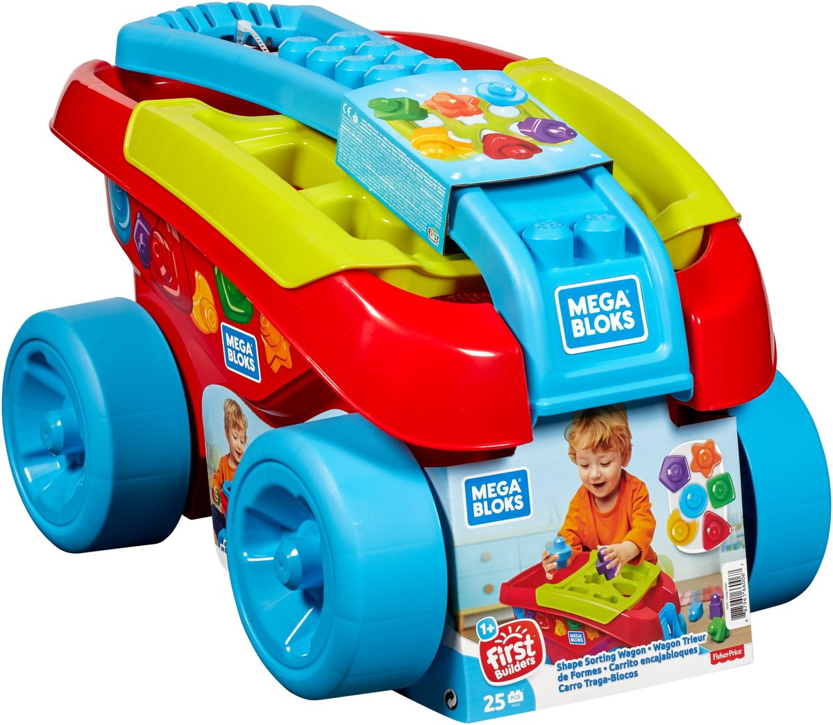 Mega Bloks, klocki z wózkiem, Sorter kształtów, FVJ47 - Mega Bloks ...