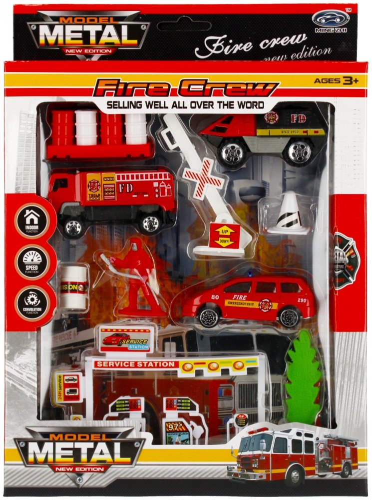 Mega Creative, Zestaw strażacki metalowy, 483172 - Mega Creative ...