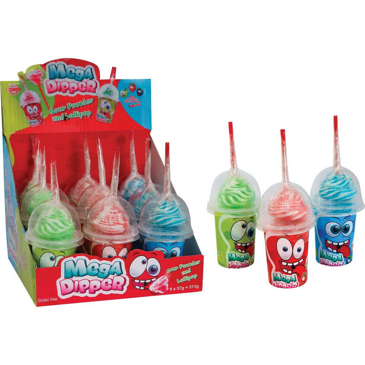 Mega Dipper Lollipop With Sour Powder 57 - Inna marka | Sklep EMPIK.COM