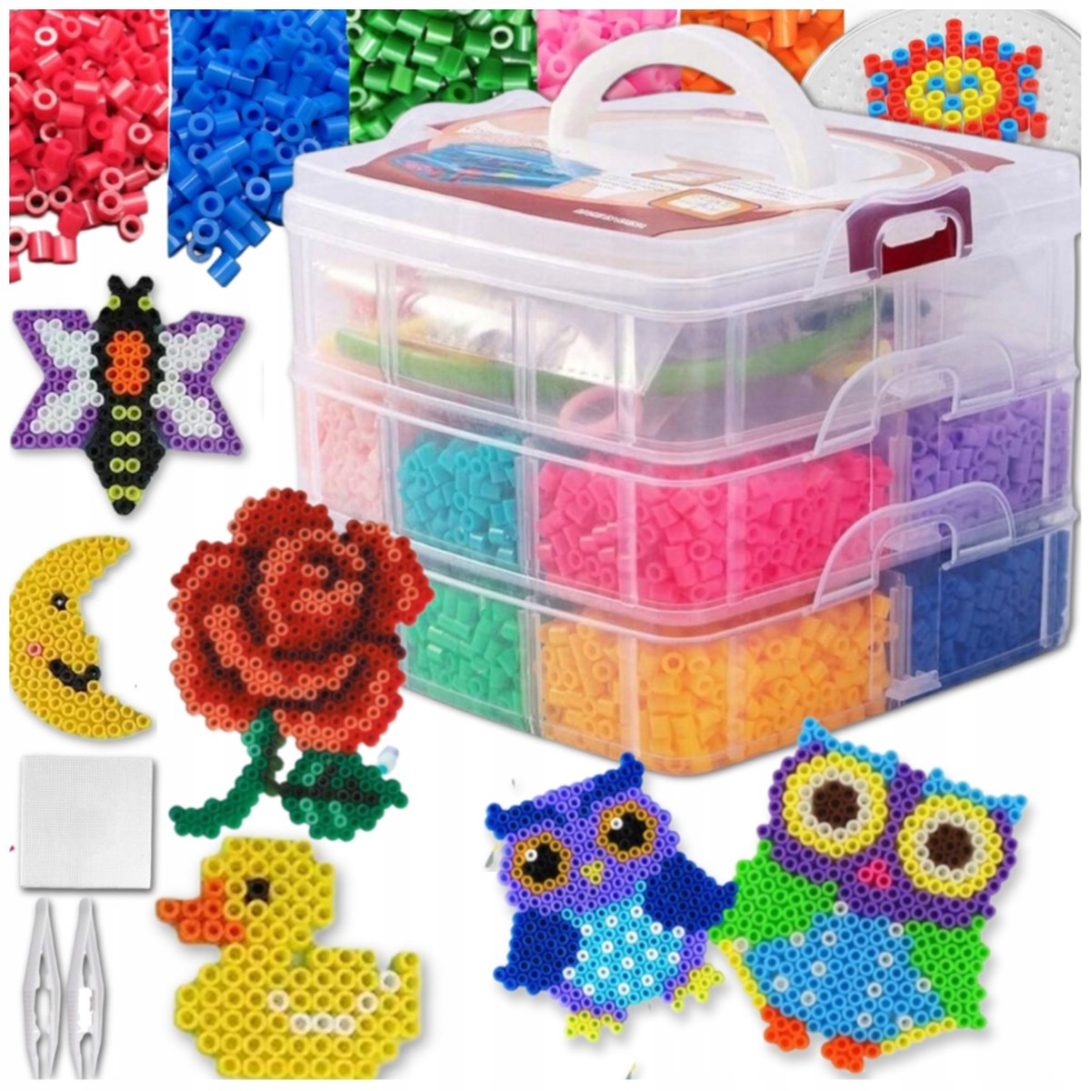 MEGA ZESTAW 9000 PRASOWANKA KORALIKI DO PRASOWANIA XXL KREATYWNY NA ...