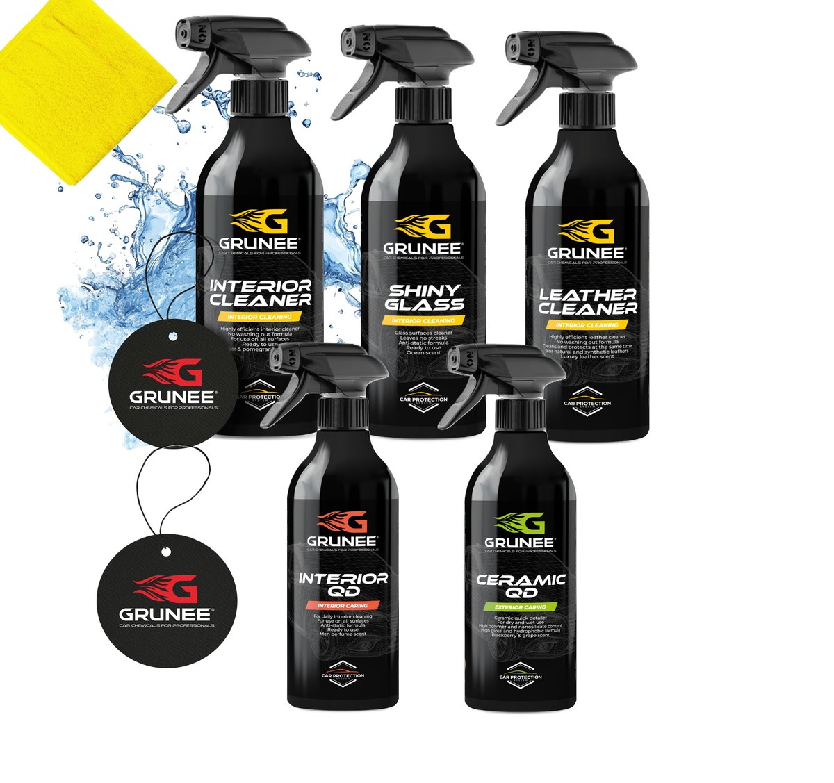 MEGA ZESTAW CERAMIC QD PŁYNNE SZKŁO wosk na mokro do auta + INNE - Inna ...