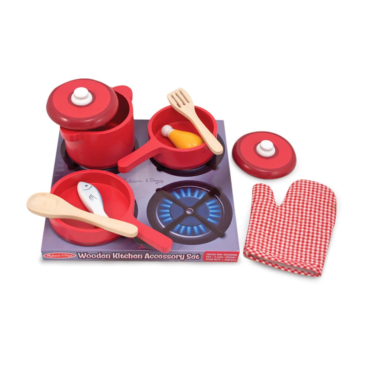 Melissa & Doug – drewniany zestaw akcesoriów kuchennych | zabawa ...