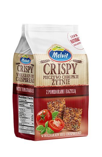 Melvit Crispy żytni z pomidorami i bazylią 150 g - Melvit | Sklep EMPIK.COM