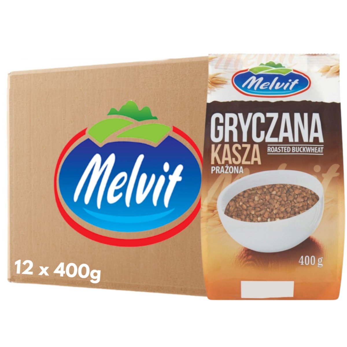 MELVIT Kasza gryczana prażona 400 g x 12 sztuk - Inna marka | Sklep ...