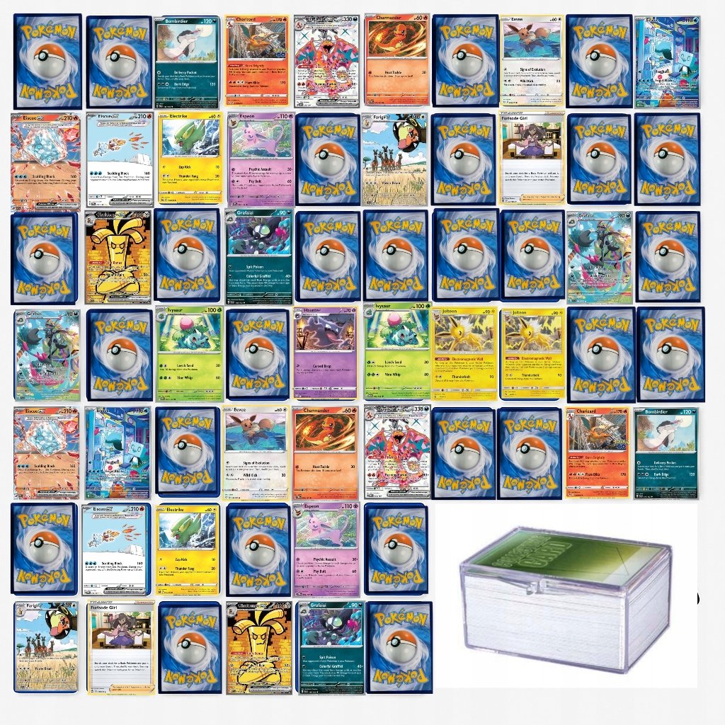 Memory Game Kit XL–50 Par Kart Pokemon x SMIETANA ART GANG x Pudełko ...