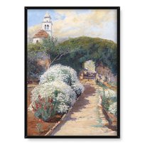 Menci Clement Crncić Kwitnący ogród klasztorny 50×70 - ANTYKWARIAT ...