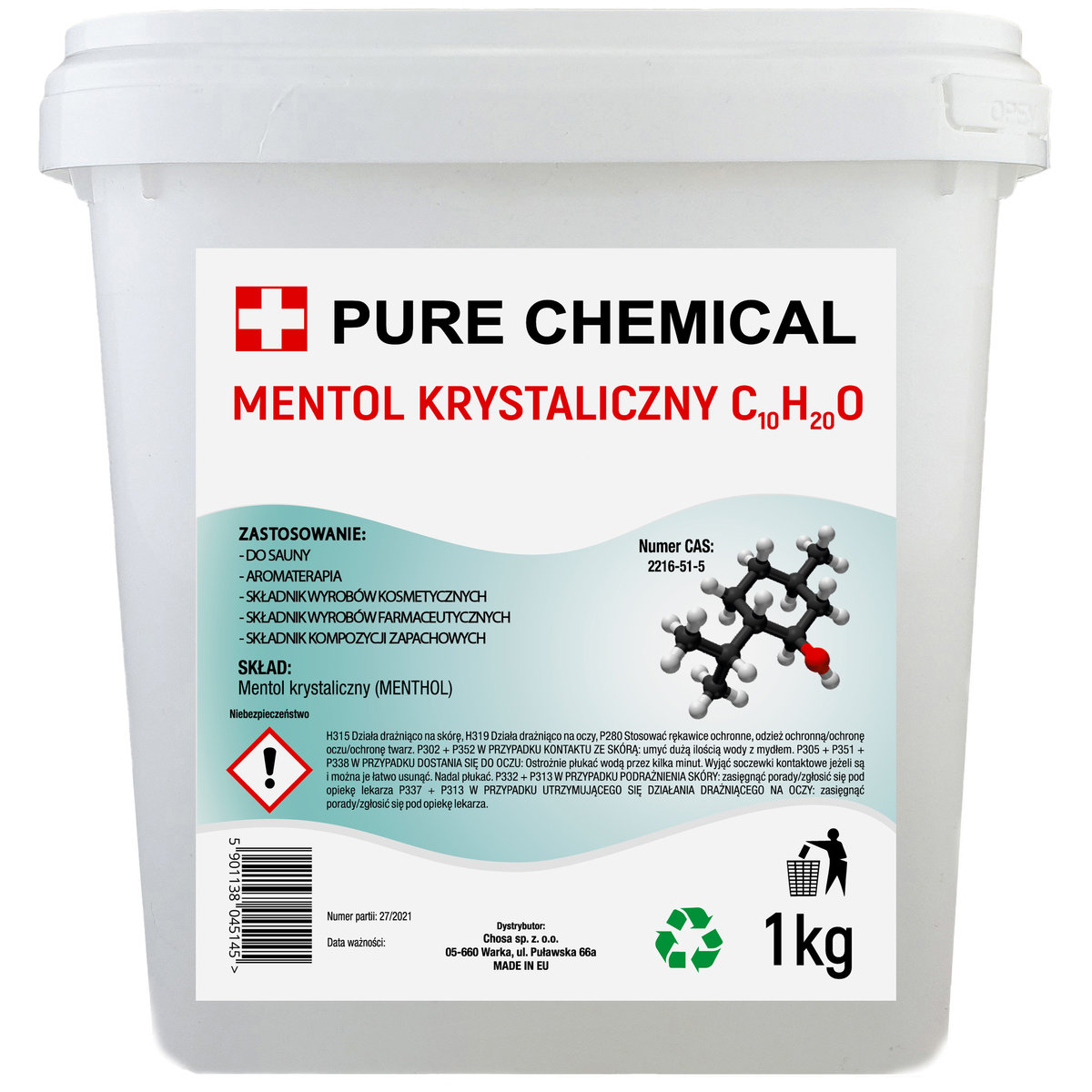 Mentol Krystaliczny Do Sauny KrysztaŁy 1000g 1kg Inna Marka Sklep Empikcom