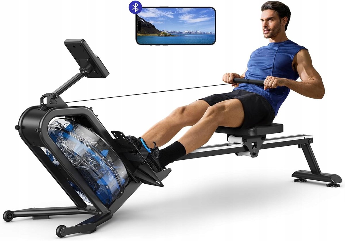 Merach 45* Wioślarz Do Domu Do 150 Kg Wodny 15L Rowing Machine Nowy ...