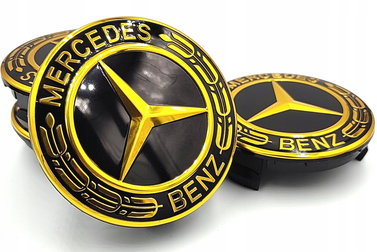 MERCEDES DEKIELKI na felgi zaślepki felg KAPSLE kołpaczki 75mm 4 szt. - ATA | Motoryzacja EMPIK