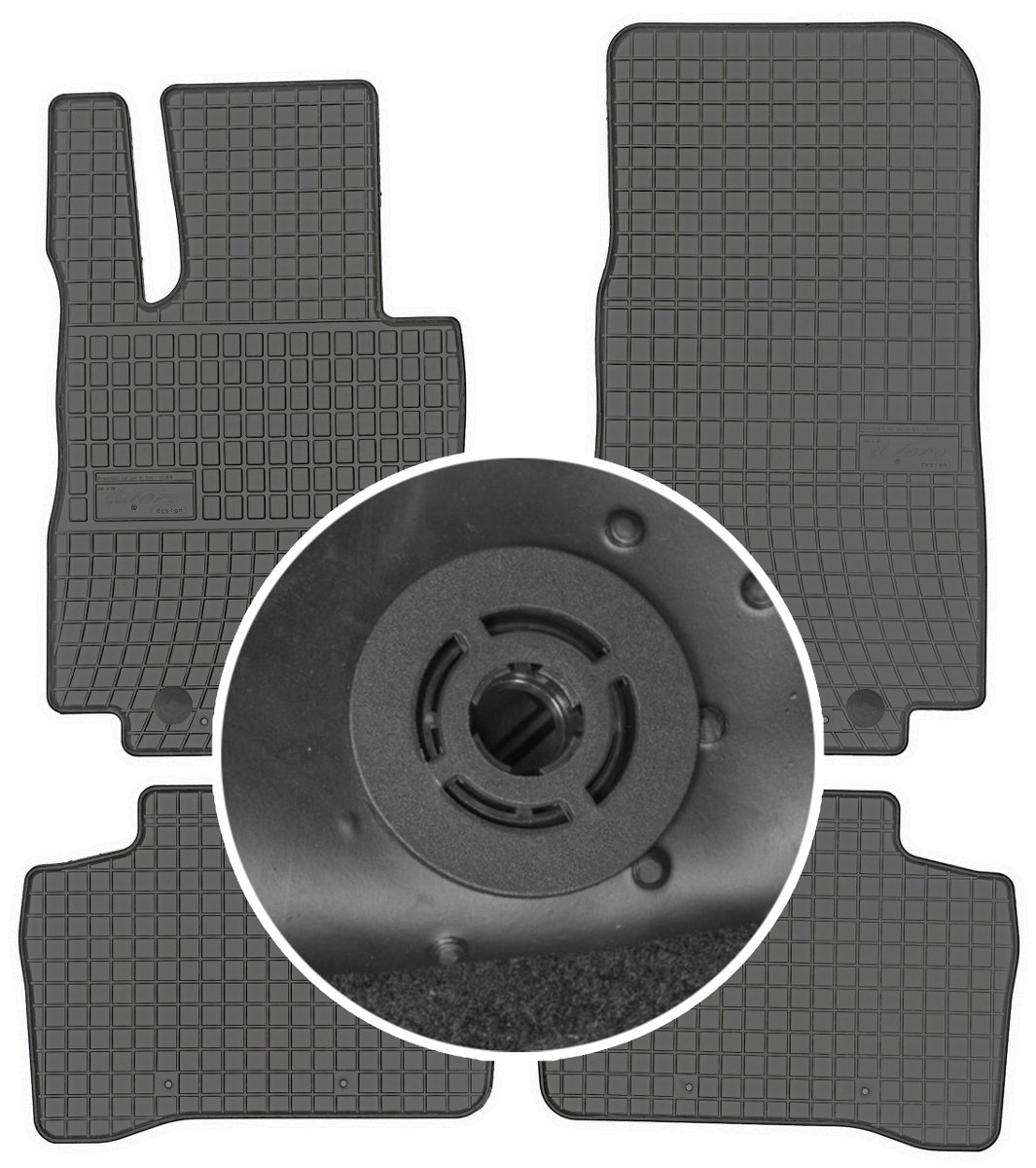 Mercedes GLC Coupe od 2016r. Dywaniki gumowe FROGUM 401938 + mocowania MAX-DYWANIK - Frogum ...