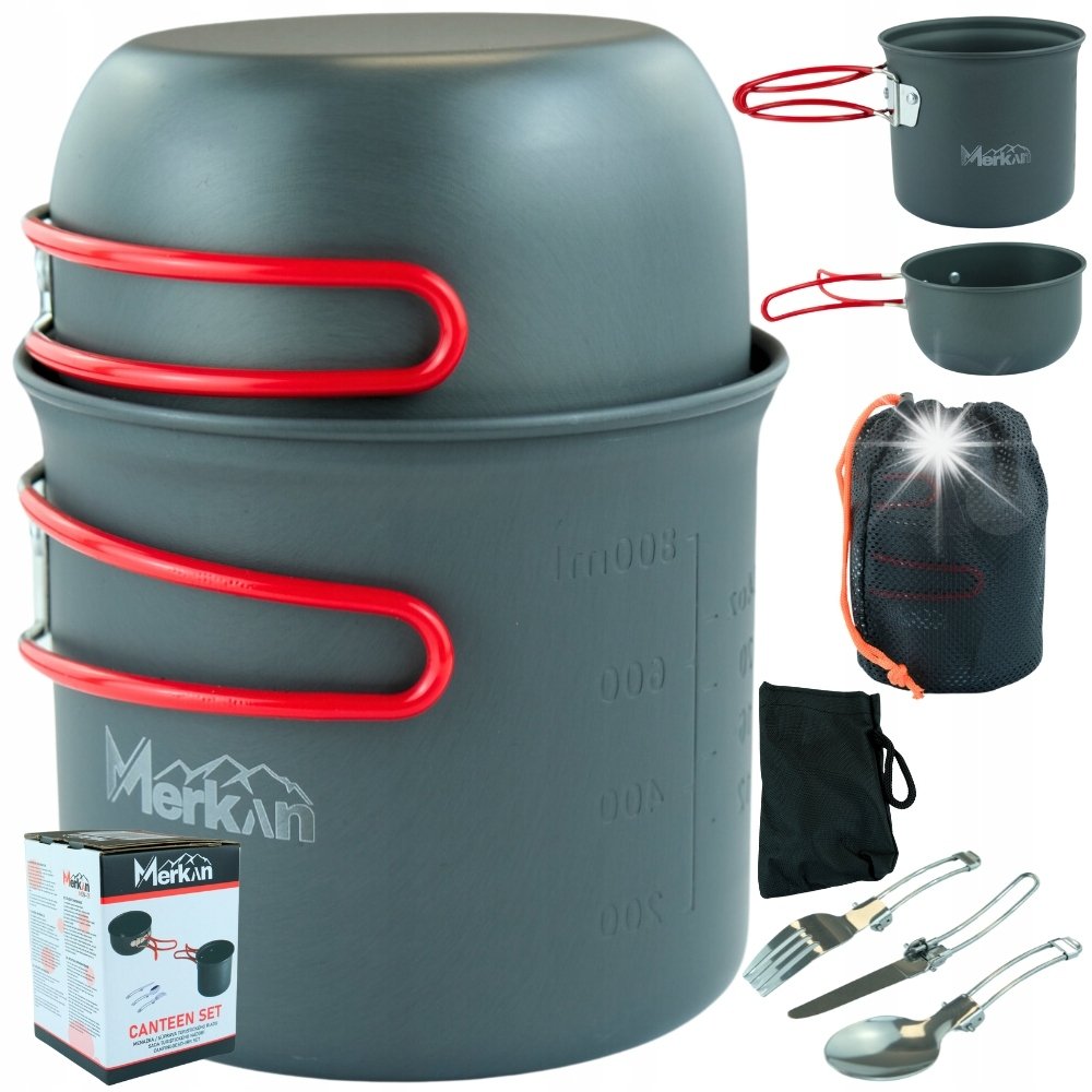MERKAN Menażka Turystyczna Harcerska Wojskowa Garnek Z Przykrywką ...