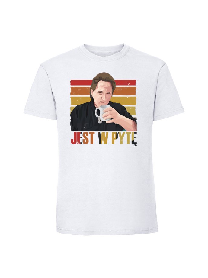 Męska koszulka z nadrukiem - JEST W PYTĘ biały M - TAGFORCE | Moda ...