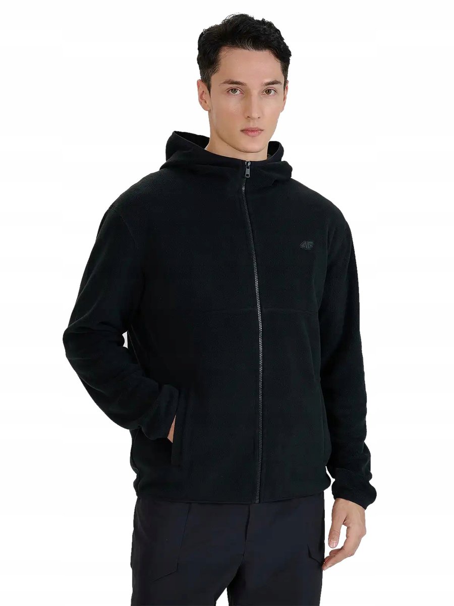 Męski polar 4F bluza polarowa z kapturem FLEM317 20S czarny 3XL - 4F ...