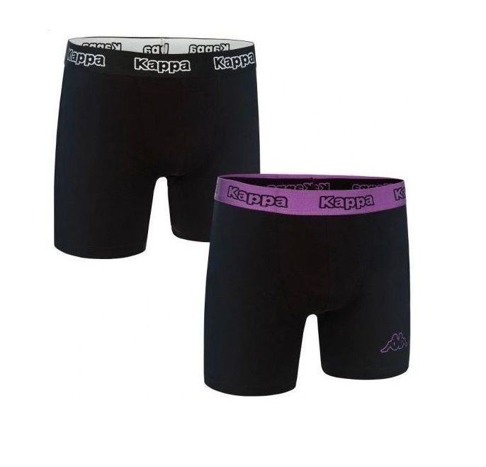 Męskie Bokserki Kappa Boxers 2-Pack | Black/Violet - Rozmiar Xl - Kappa ...