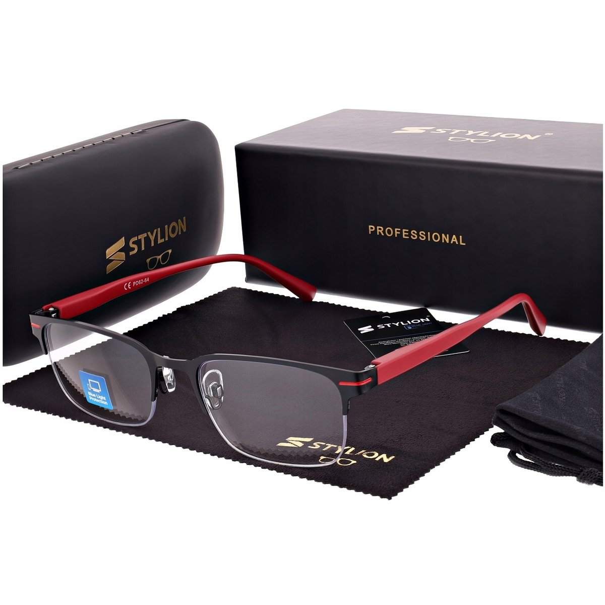 MĘSKIE okulary PLUSY do CZYTANIA i Komputera Blue Light Oprawki z ...