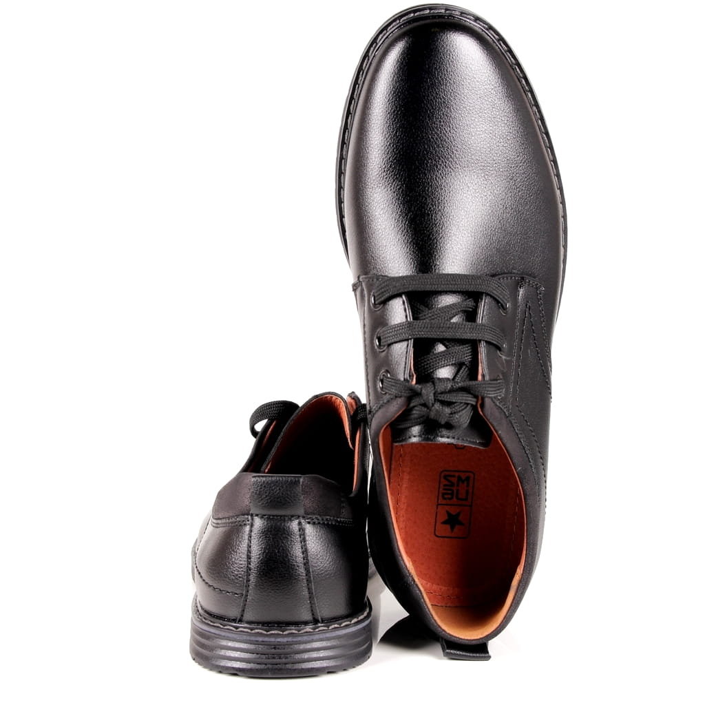 Męskie Półbuty Sznurowane News 5614 Czarne - NEWS | Moda Sklep EMPIK.COM
