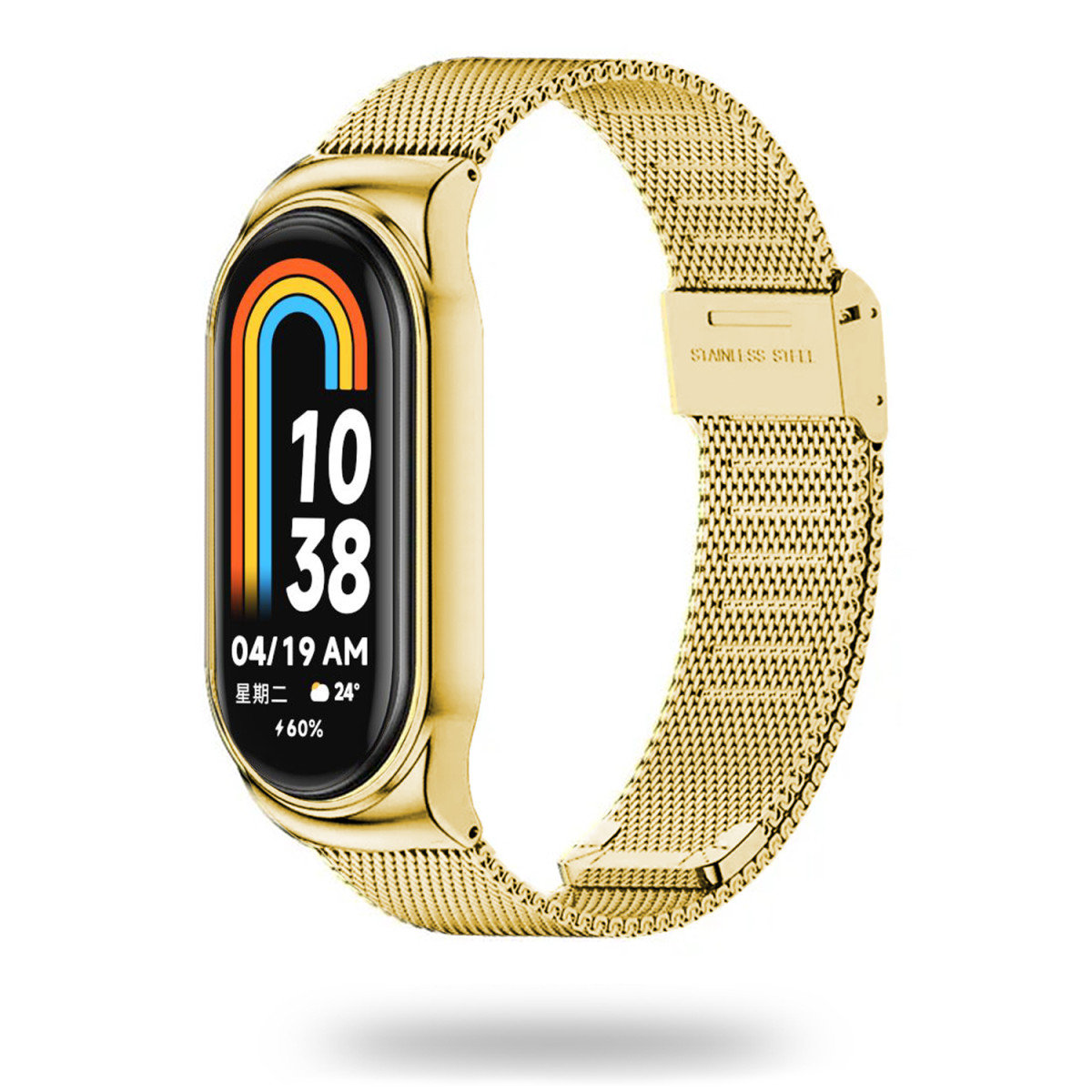 Metalowa Bransoletka do Xiaomi Mi Band 8 / 8 NFC złota - GK PROTECTION ...