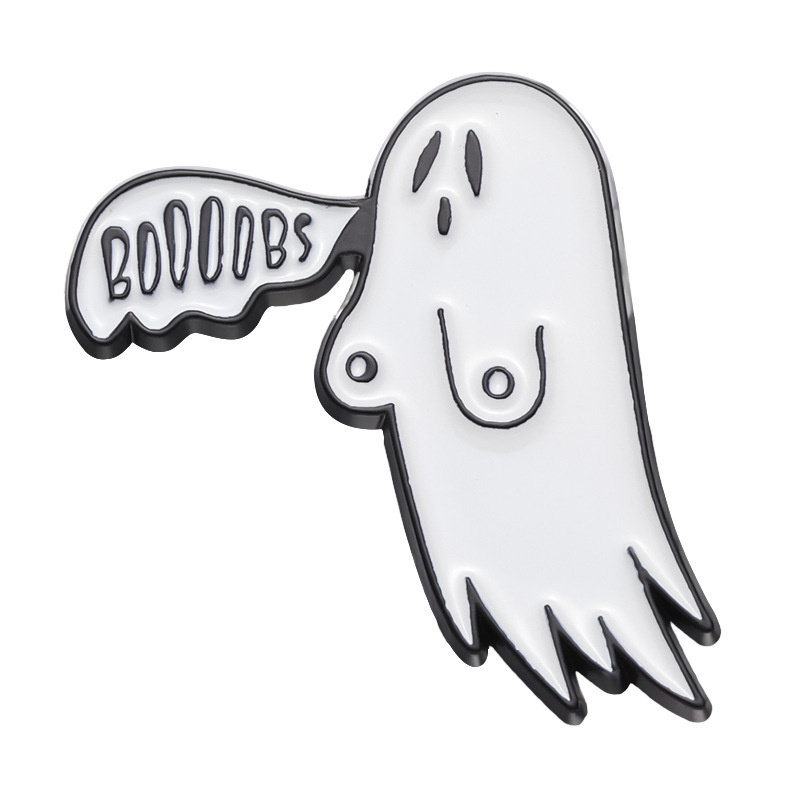 Metalowa Przypinka Duch Duszek Boooobs White Ghost Pin - Inna marka ...