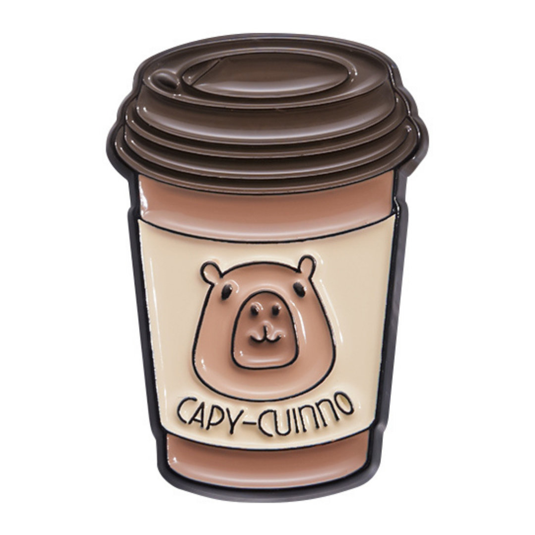 Metalowa Przypinka Kapibara Capy-Cuinno Cappuccino Kawa Pin - Inna ...