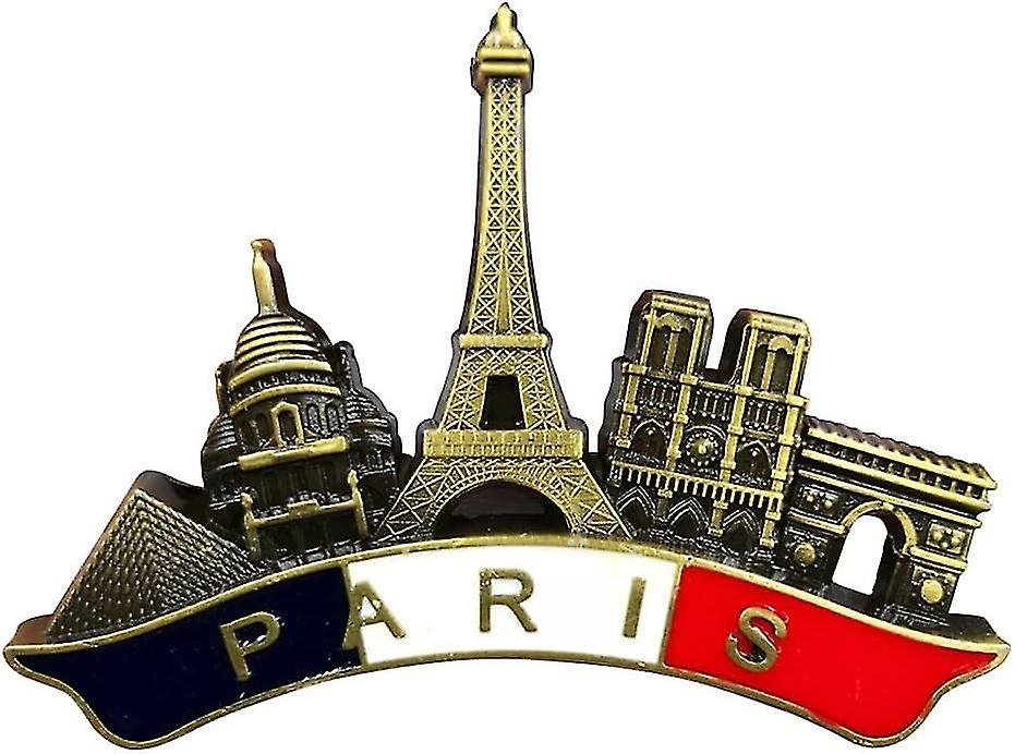 Metalowe magnesy na lodówkę Retro Paris, naklejki 3D Retro Paris na ...