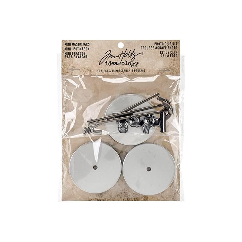 Metalowe zakrętki z klipsami na zdjęcia Tim Holtz - PHOTO KLIP KIT 3 ...