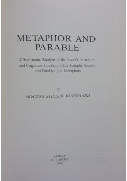 Metaphor and parable - | Książka w Empik