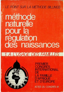 Methode naturelle pour la regulation des naissances - Opracowanie ...