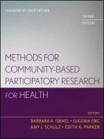 Methods for Community-Based Participatory Research for Health - Israel ...