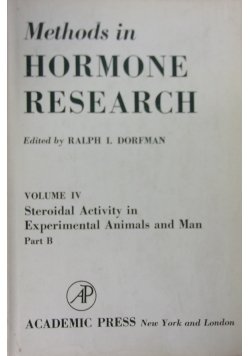Methods in hormone research, volume IV - Academic Press | Książka w Empik