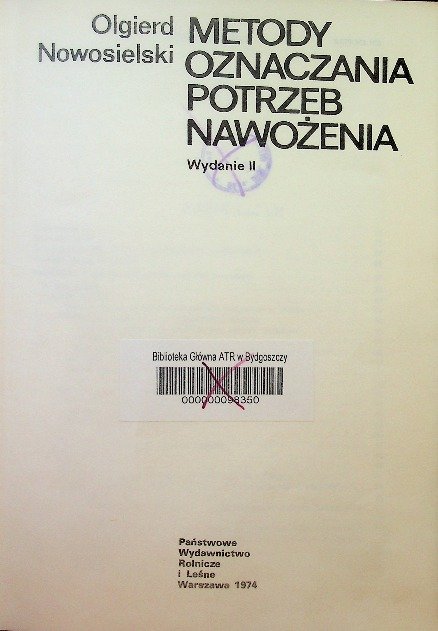 Metody oznaczania potrzeb nawożenia - Opracowanie zbiorowe | Książka w Empik