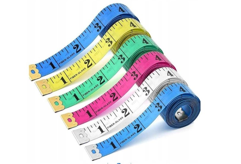 METR CENTYMETR KRAWIECKI WYTRZYMAŁY MIARA KRAWIECKA 150cm WIELOKOLOROWA ...