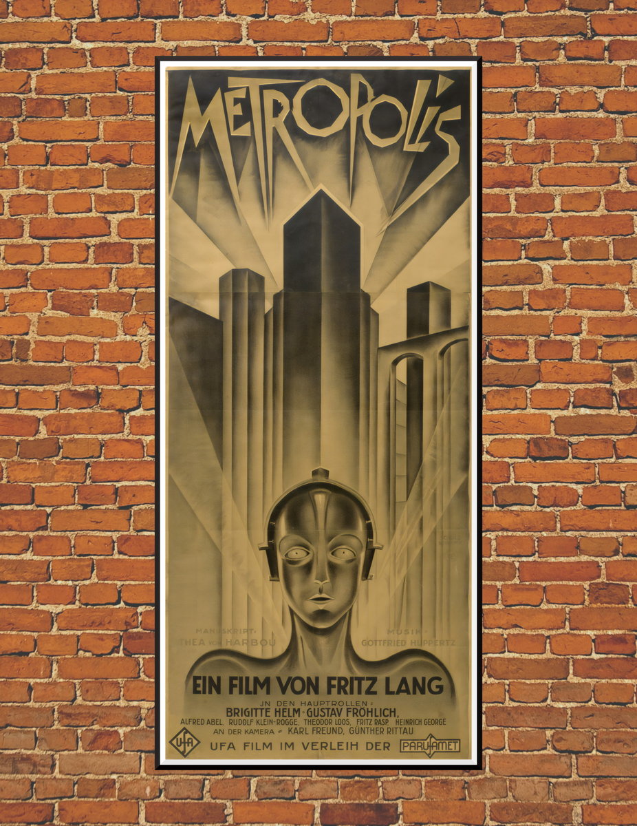 METROPOLIS Fritz Lang stary plakat filmowy 60x30 / DodoPrint ...