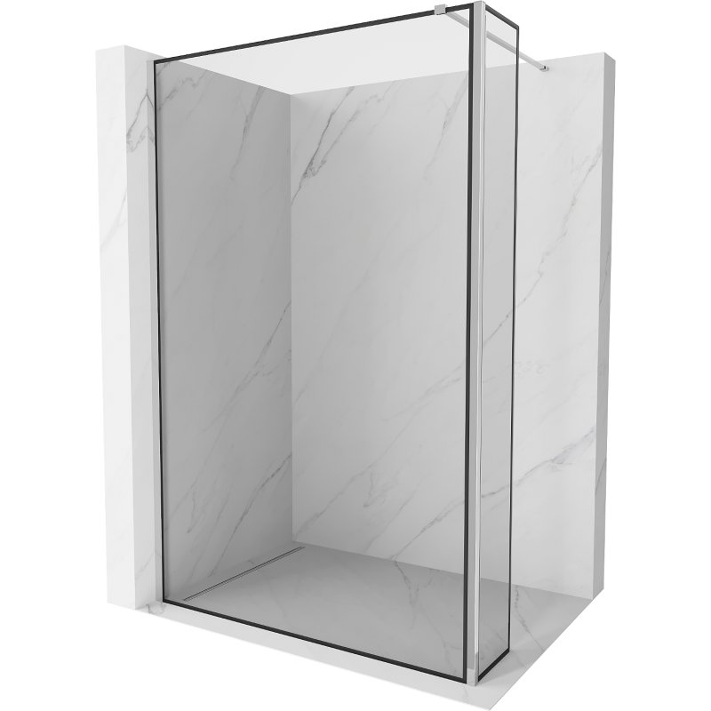 Mexen Kioto ścianka prysznicowa Walk-in 100 x 30 cm, czarna ramka ...