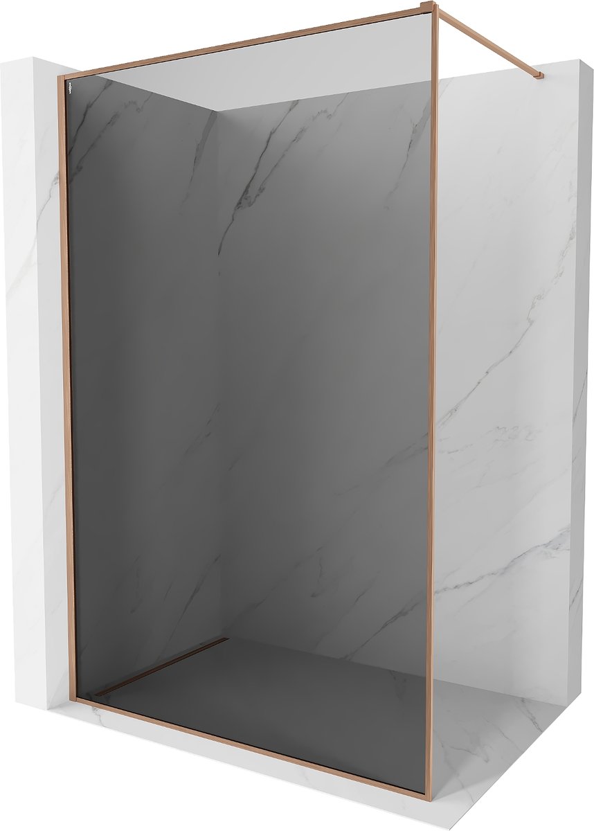 Mexen Kioto-XF ścianka prysznicowa Walk-in z ramką 100 x 202 cm, grafit ...