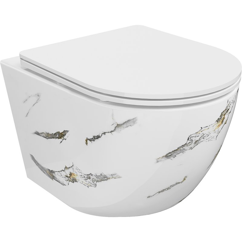 Mexen Lena miska wc Rimless z deską wolnoopadającą slim, duroplast ...