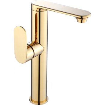 Mexen Milo bateria umywalkowa wysoka boczny uchwyt złota - 71315-50 ...
