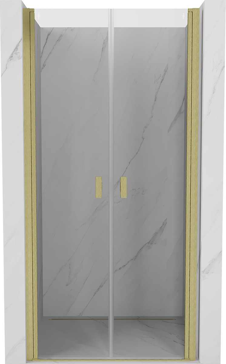 Mexen Mist drzwi prysznicowe uchylne 85 cm, transparent, złote ...