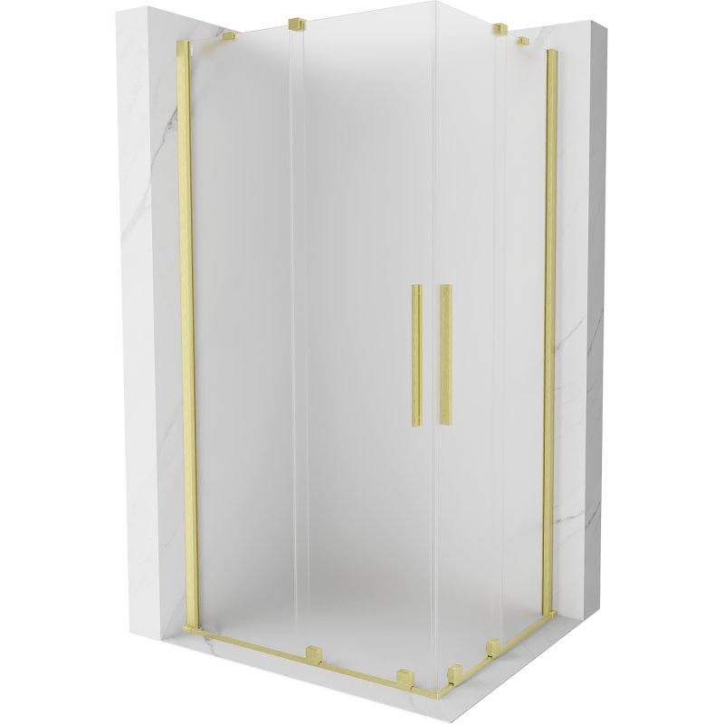 Mexen Velar Duo kabina prysznicowa rozsuwana 100 x 90 cm, szron, złota ...