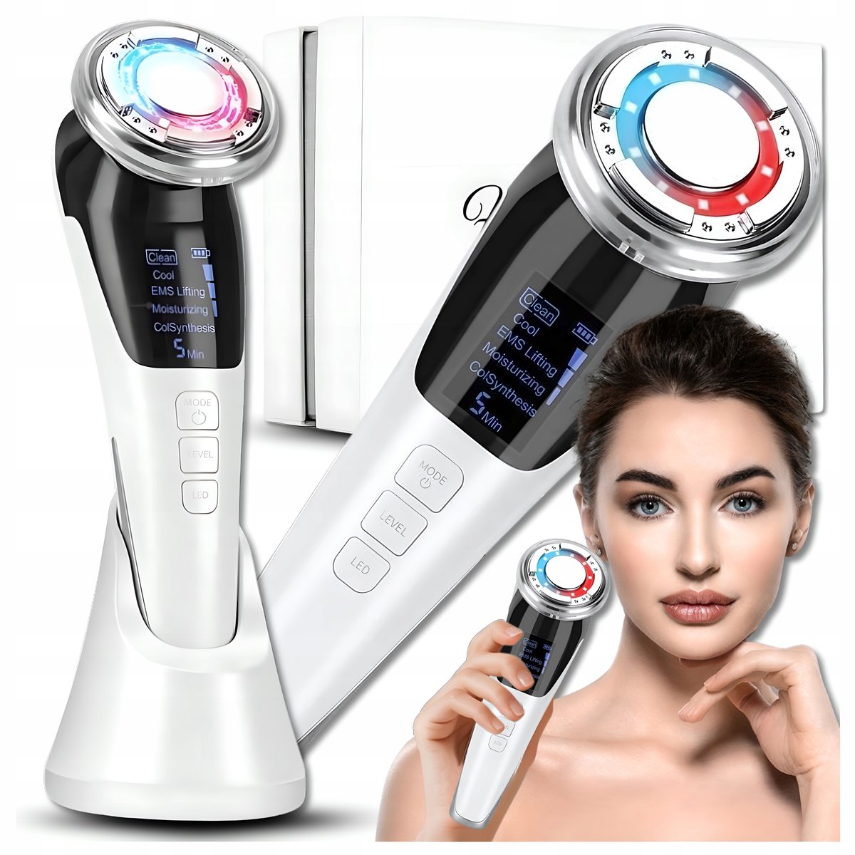 Mezoterapia Bezigłowa Masażer Twarzy Ems Lifting 5w1 Urządzenie Do Masażu - bez marki | Sport ...
